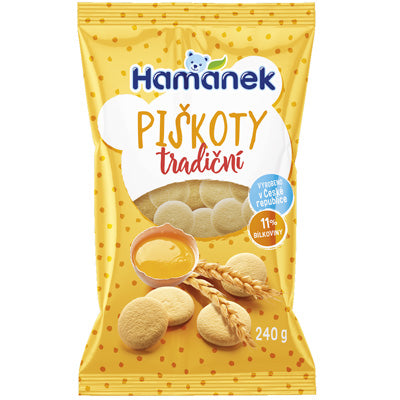 Piskoty (Sponge Biscuits) Hamanek 240g – Slovak-Czech Varieties